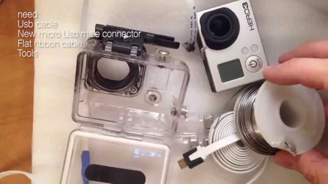How to make GoPro external power cable without housing modification ...