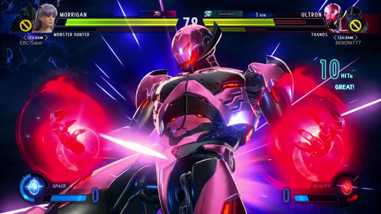 MARVEL VS CAPCOM INFINITE Ranked Online: Ultron/Thanos vs Morrigan ...