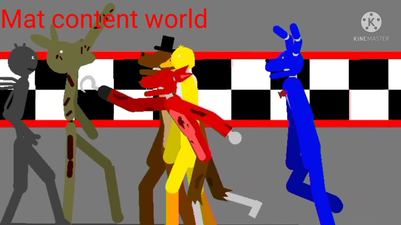 Afton Hell ep 1(Springtrap Vs Fnaf 1)Stick nodes - YouTube