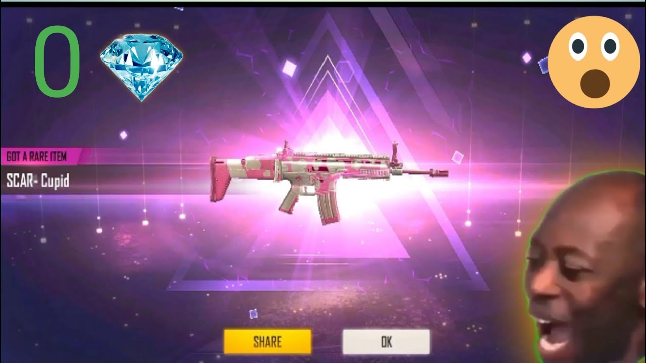 free fire ka 0 diamond na cupid scar parmanet - YouTube