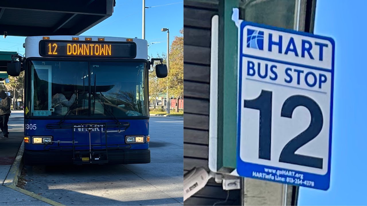Hart bus #1305 on Route 12 arriving at University Area Transit Center ...