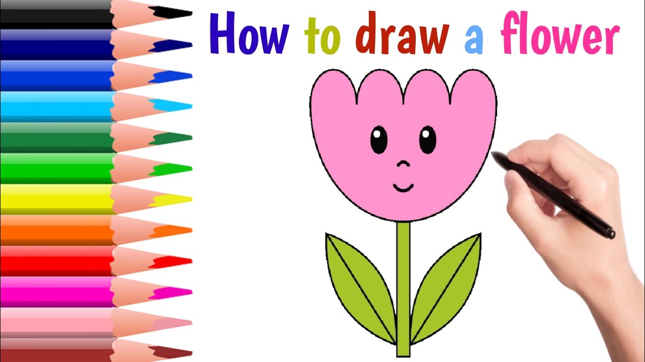 How to draw a flower। Drawing for kids. - YouTube