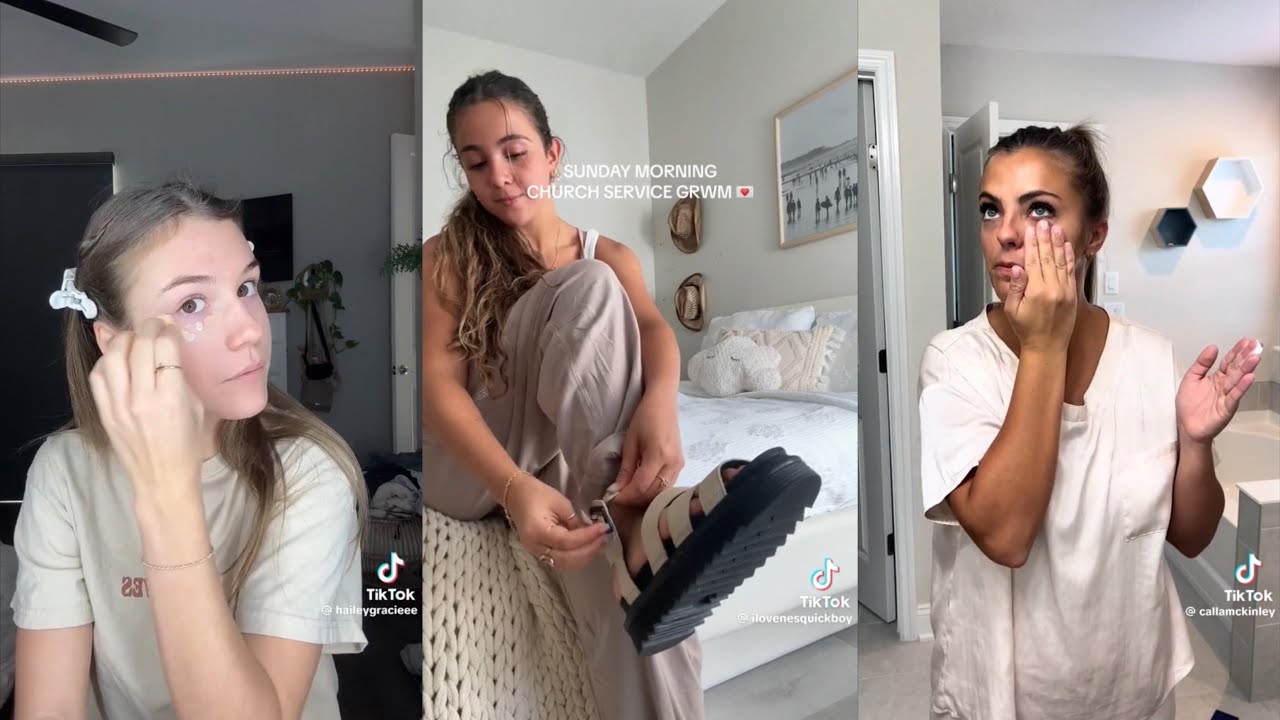 GRWM for church - TikTok compilation - YouTube