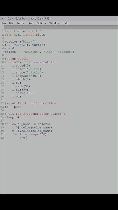 Circular turtle using python ll python code 🐍🐍ll #codeing #programing #pythonlanguage - YouTube