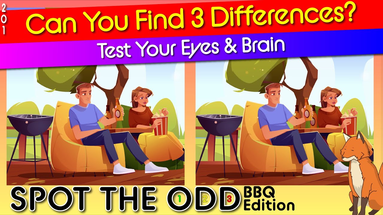Brain break - BBQ 201 | find 3 differences | How good are your eyes ...