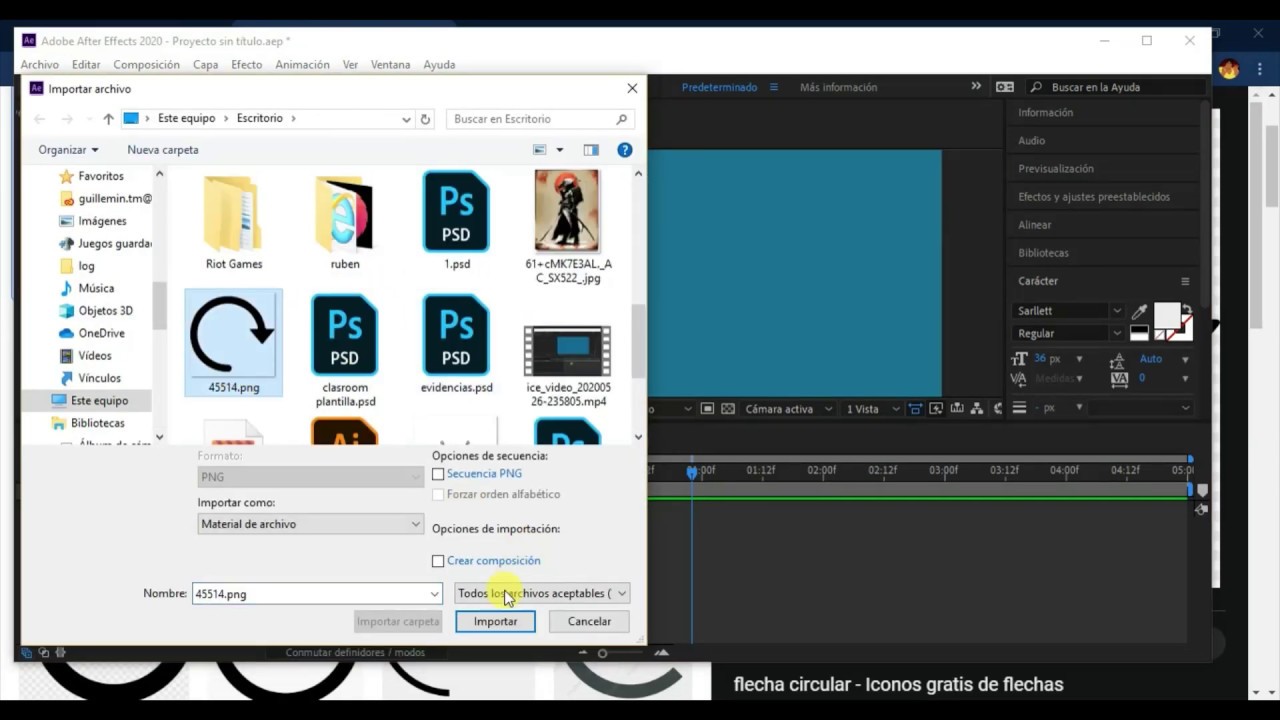Ejemplo de expresiones en after effects - YouTube