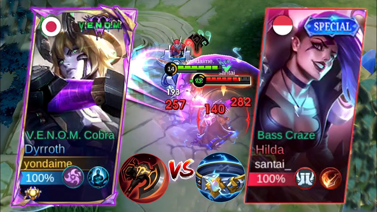 DYRROTH VS HILDA🔥WHO IS THE STRONGEST IN EXP LANE | DYRROTH BEST BUILD | MLBB - YouTube