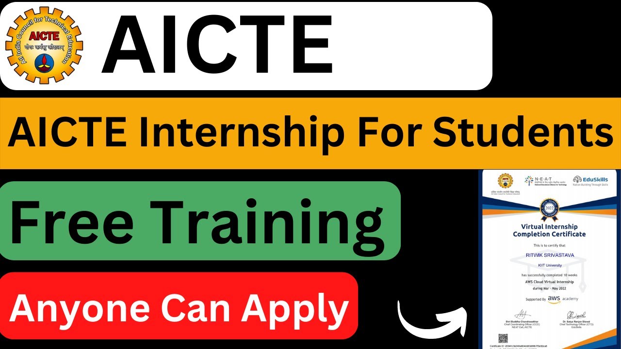 AICTE Internship For Students | Free Training | Internship Certificate ...