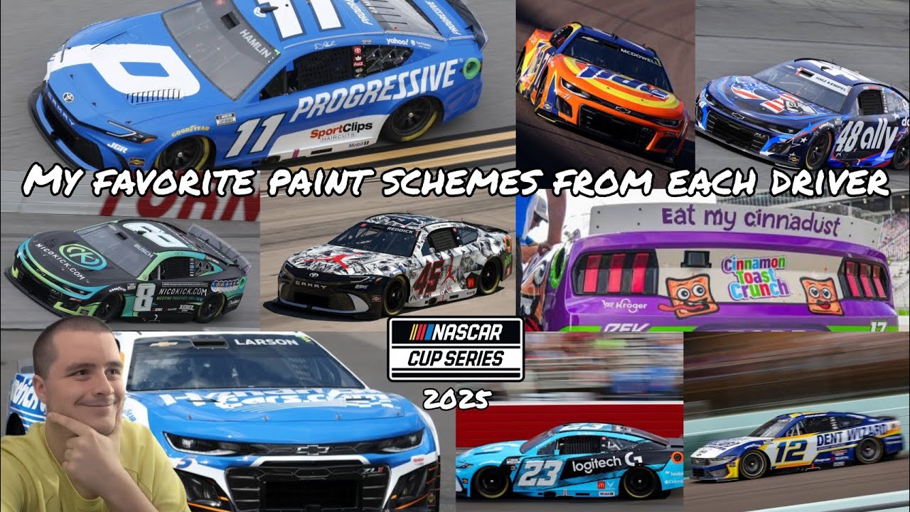 My Favorite NASCAR Cup Series 2025 Paint Schemes From Each Driver - YouTube