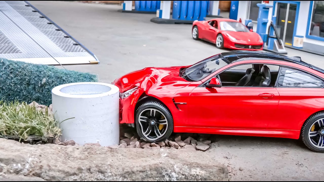 Crashed Car gets rescued, MEGA RC Model Trucks and Machines Collection ...