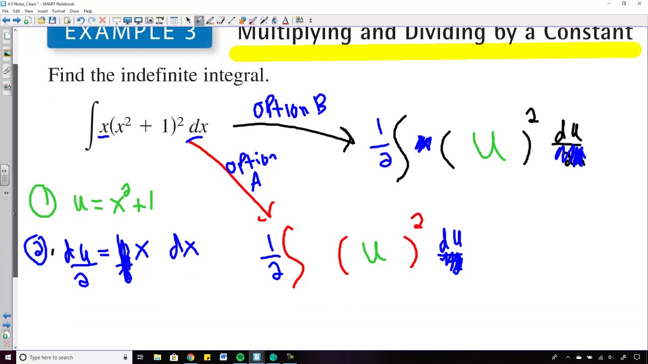 AP Calc - 4.5b - U-Substitution Examples - YouTube