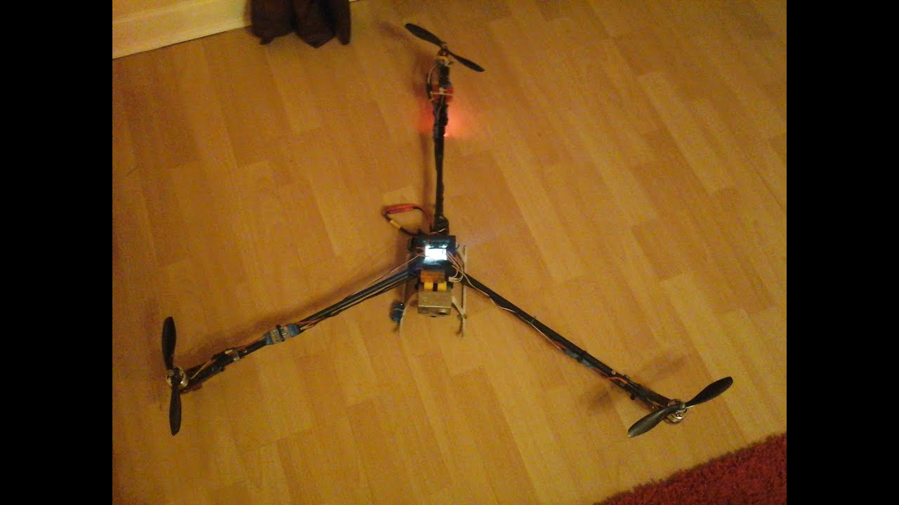 My FIRST FPV FLIGHT WITH SELF BUILD TRICOPTER - YouTube