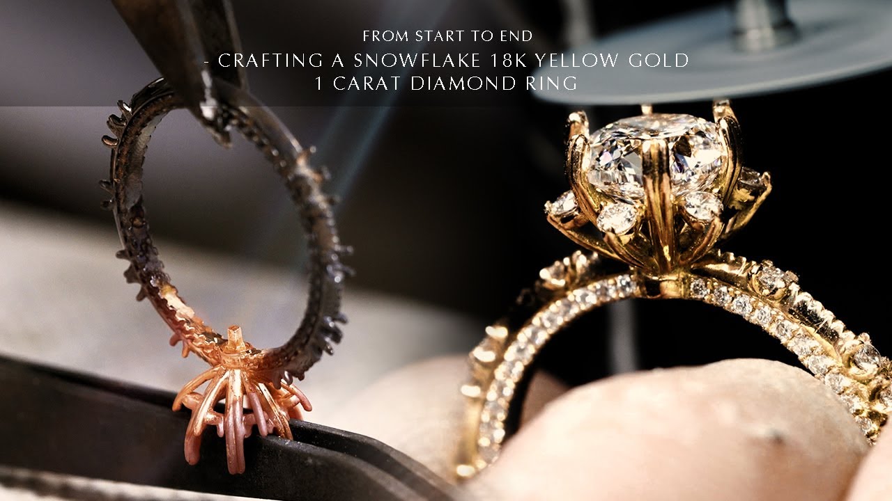 From Start to End - Crafting a snowflake 1carat Yellow Gold Diamond ...