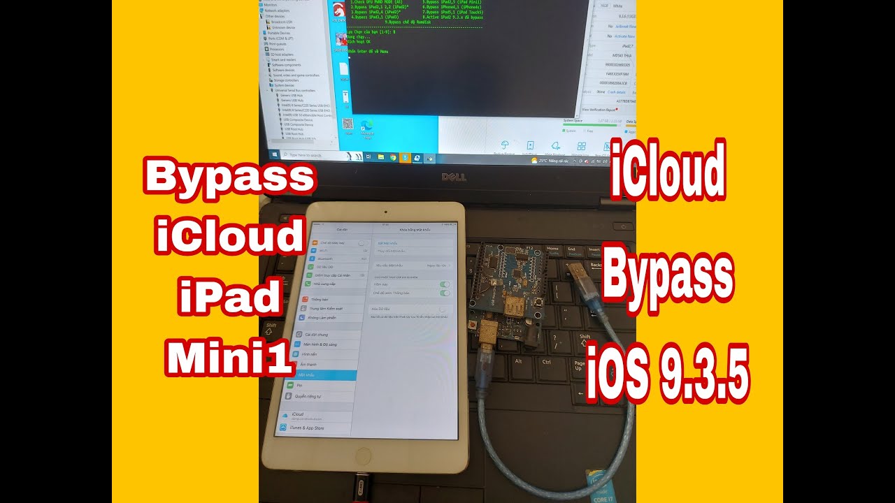 Bypass iCloud ipad Mini 1 iOS 9.3.5 - Ngọc Hùng Mobile - YouTube