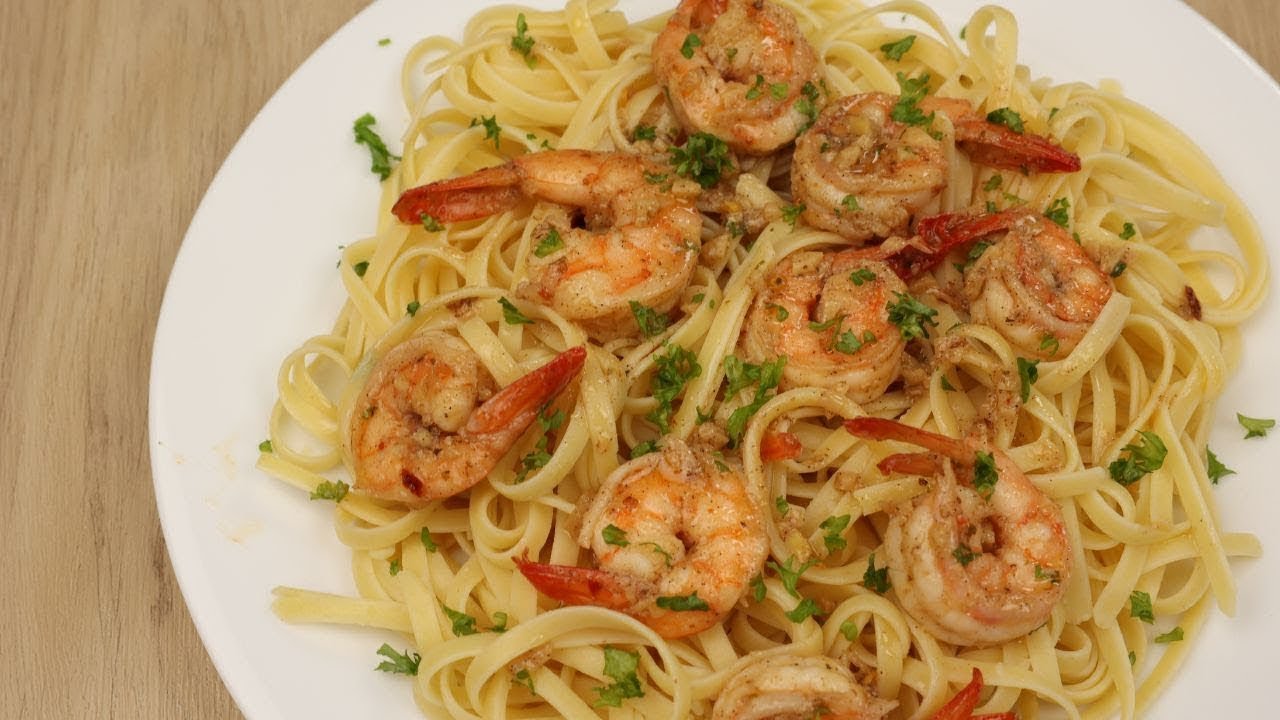Shrimp Scampi Pasta Recipe - Filipino Style - YouTube