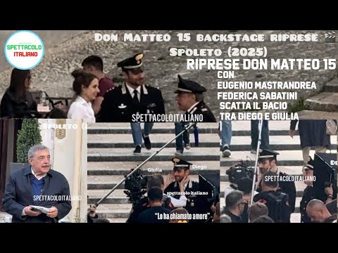Don Matteo 15 riprese a Spoleto con Nino Frassica, bacio tra Diego e Giulia (Mastrandrea e Sabatini)