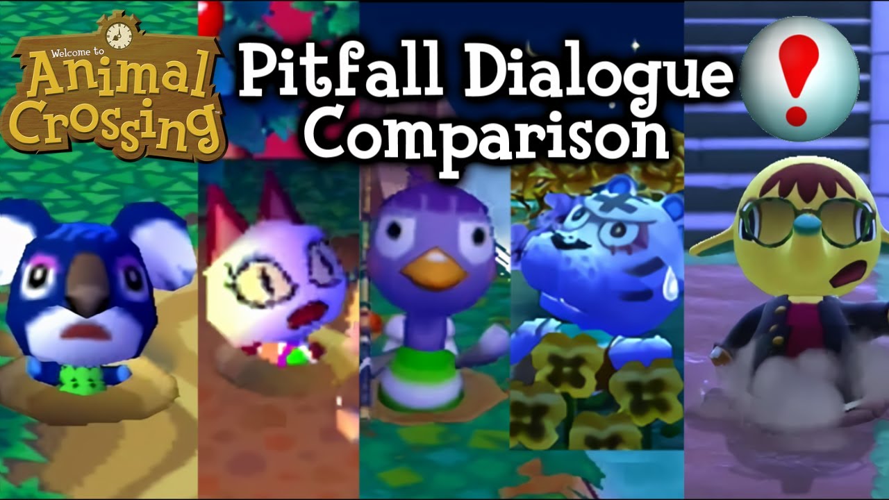 Animal Crossing - Pitfall Dialogue Comparison - YouTube
