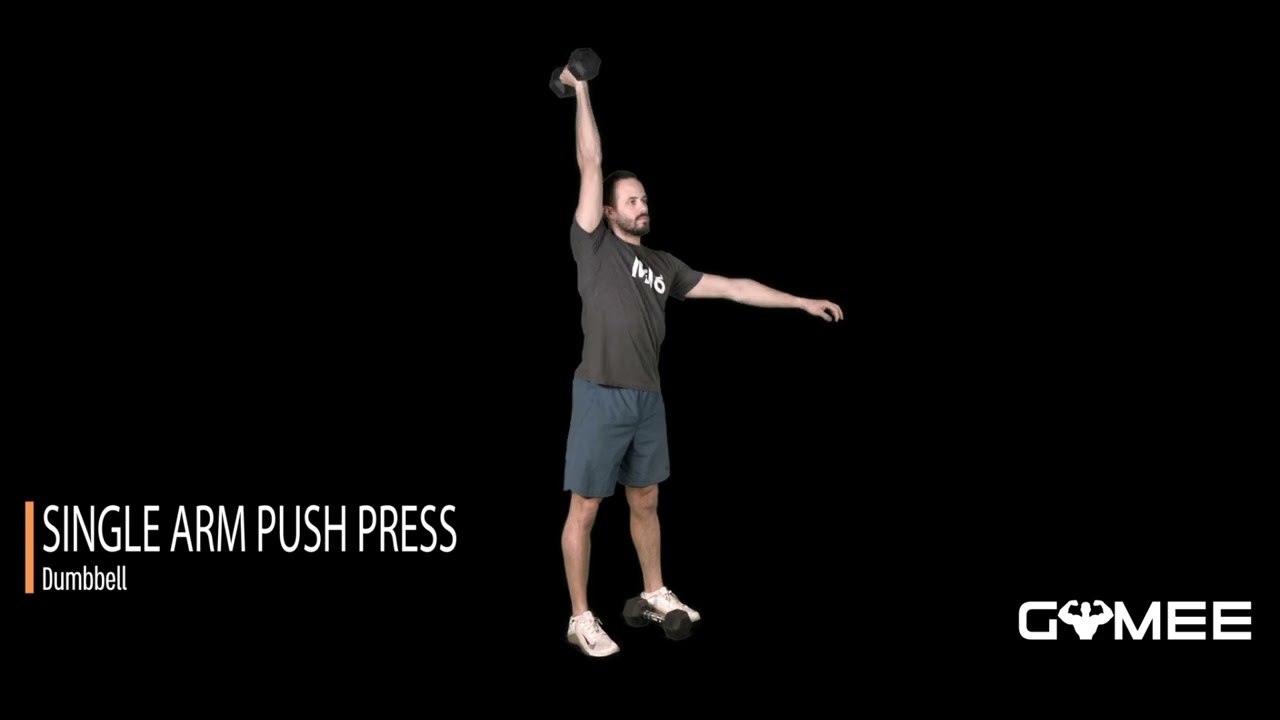 How to do: Single arm dumbbell push press - YouTube