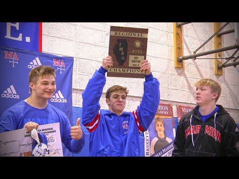Marmion Academy secures the regional plaque in home meet - YouTube