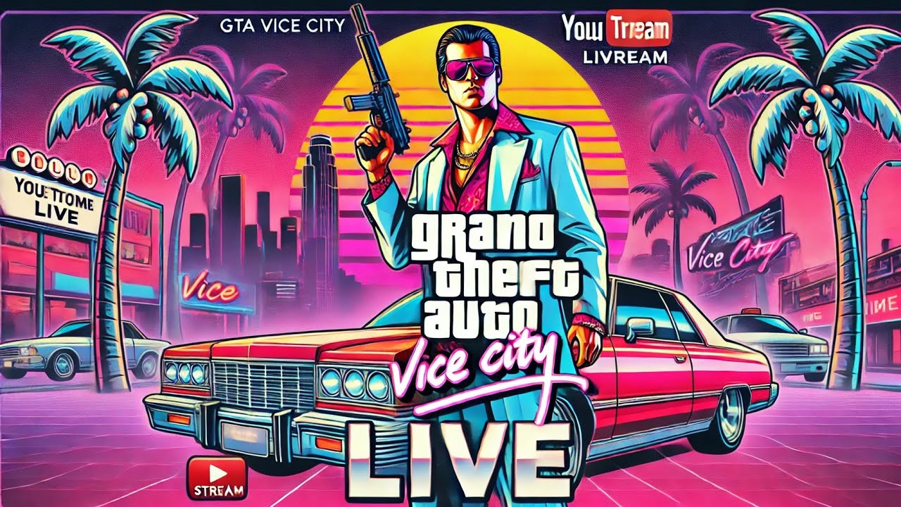 GTA Vice City LIVE! Nostalgia, Chaos, and 80s Vibes! //#gta5 - YouTube