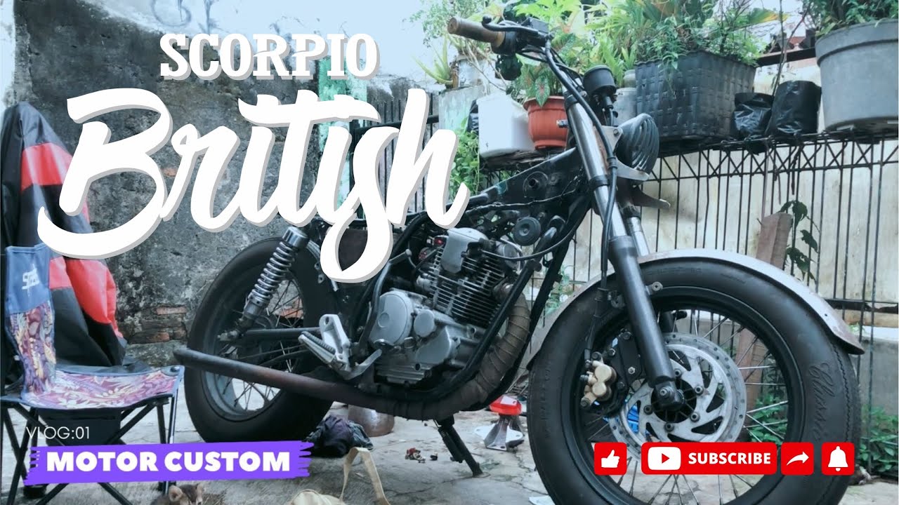 [MOTOR CUSTOM BRITISH] RAKIT SCORPIO CUSTOM BRITISH - YouTube