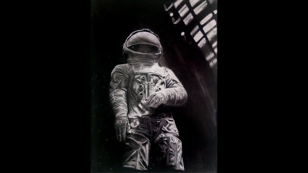Spaceman drawing (With Speed art) - YouTube