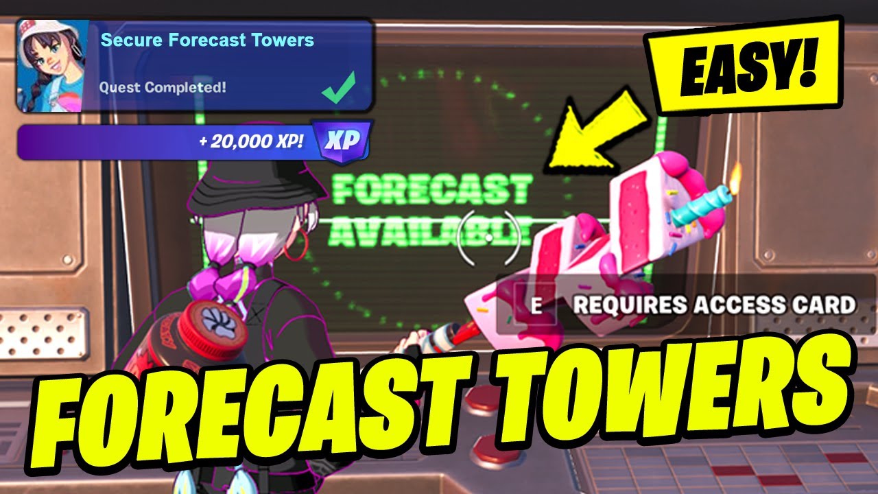 How to EASILY Secure Forecast Towers - Fortnite Snapshot Quest - YouTube
