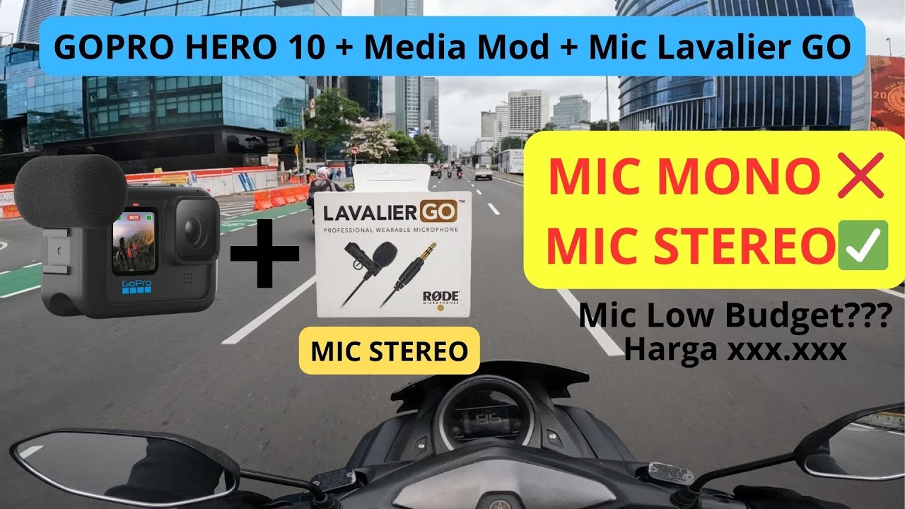 GOPRO Hero 10 Black + Media Mod + Mic Rode Lavalier GO (Microphone Test ...