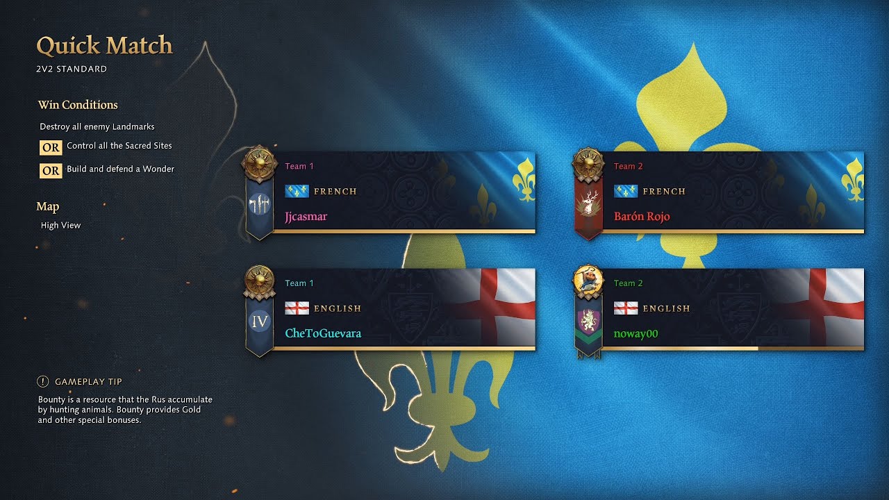 [AoE 4] French and English vs French and English. Highview. 6/6/2023 ...