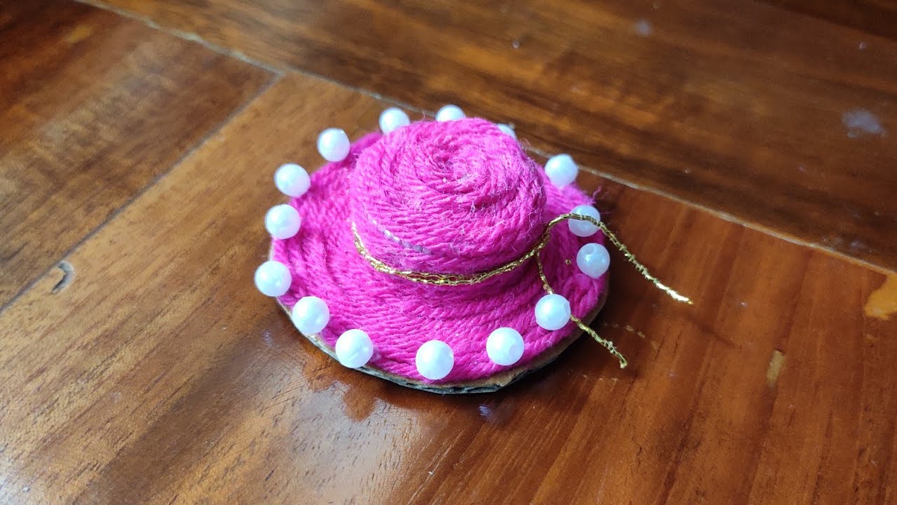 DIY || Hat || Handicraft Hat || Woolen thread crafts - YouTube