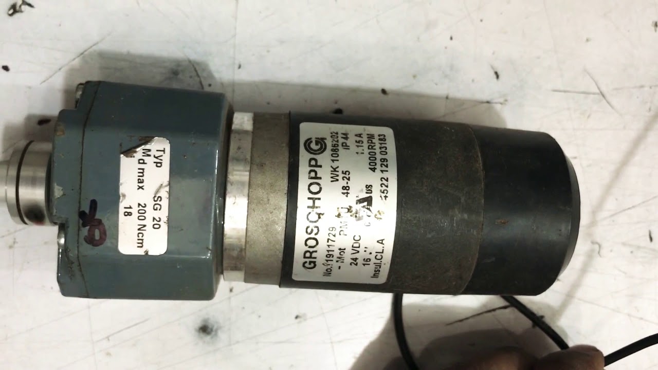 4000RPM Groschopp Germany 24V DC Gear Motor 48-25 - YouTube