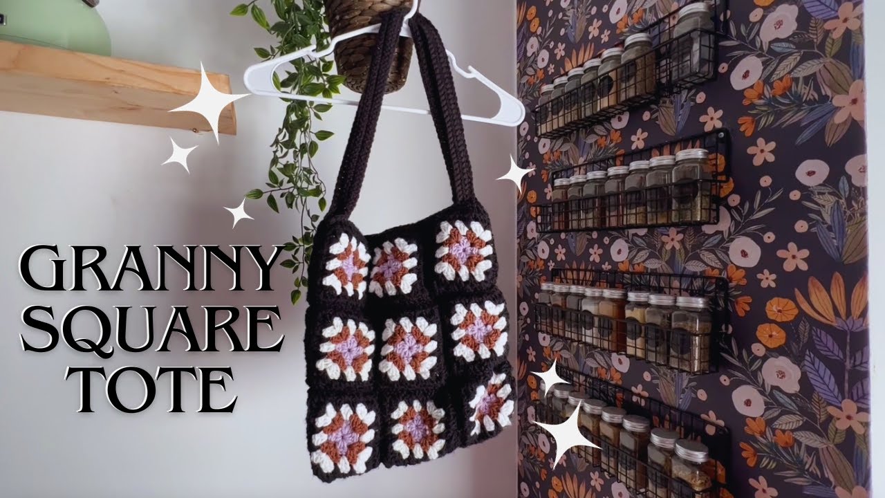 Granny Square Series: Tote Bag! | How-To Tutorial | With Zipper & Liner ...