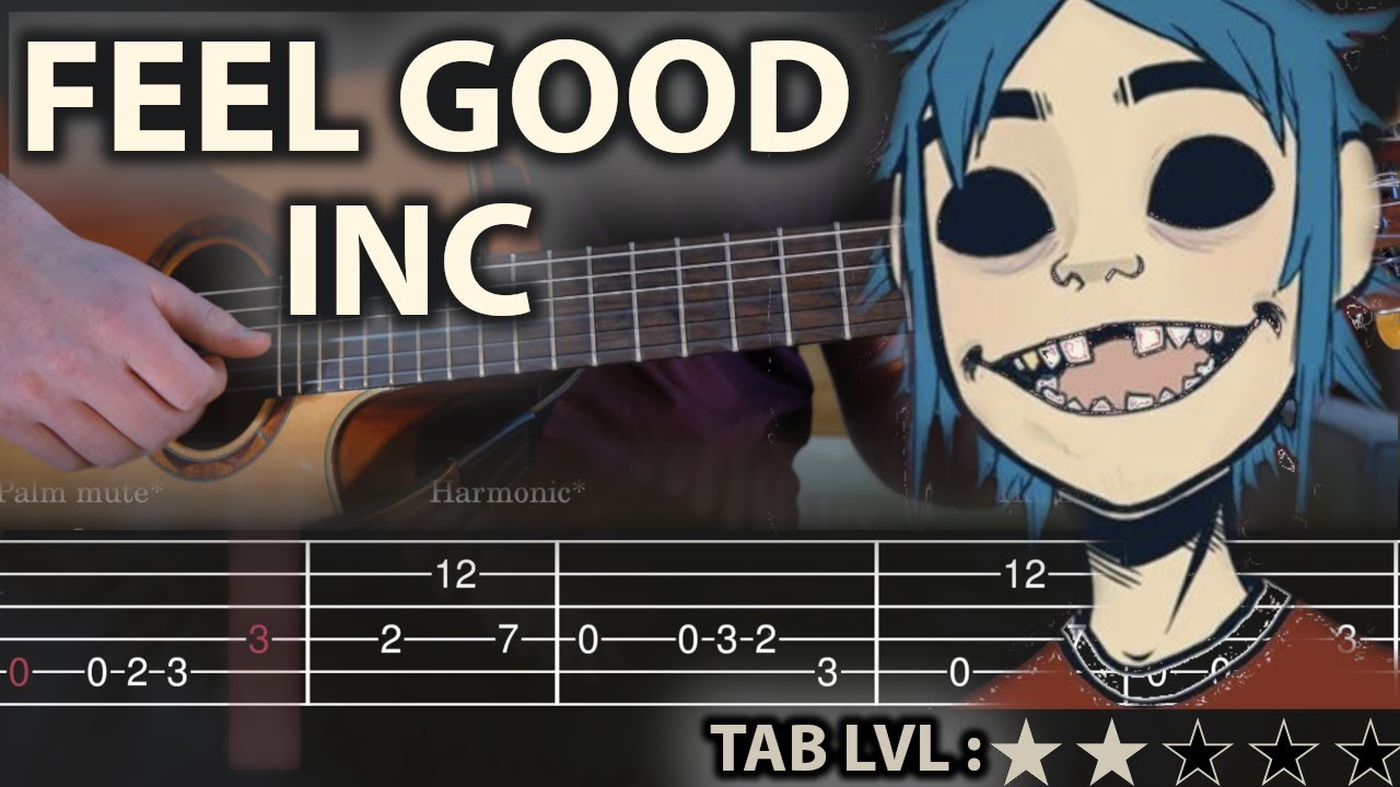 Feel good inc - Gorillaz (Guitar Tab tutorial) - YouTube