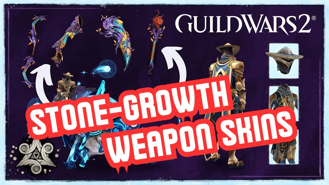 Guild Wars 2 - Stone Growth Weapons Preview - YouTube