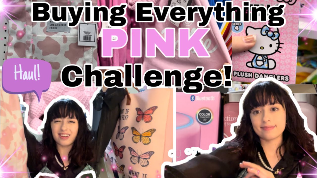 Buying Everything Pink Challenge! | Fail lol , No Budget Shopping ...