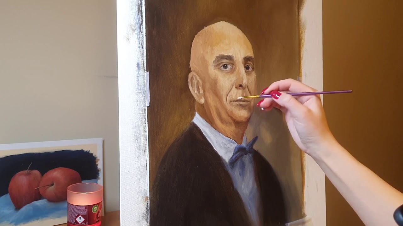 How to oil paint realistic portrait - YouTube
