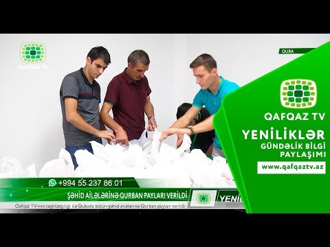 QUBADA ŞƏHİD AİLƏLƏRİNƏ QURBAN PAYLARI VERİLDİ