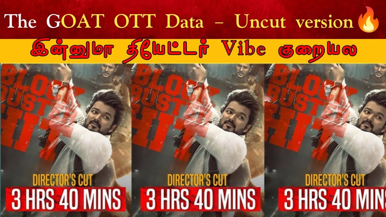 The Goat OTT Date - Director Cut | Thalapathy Vijay | Uncut Version ...