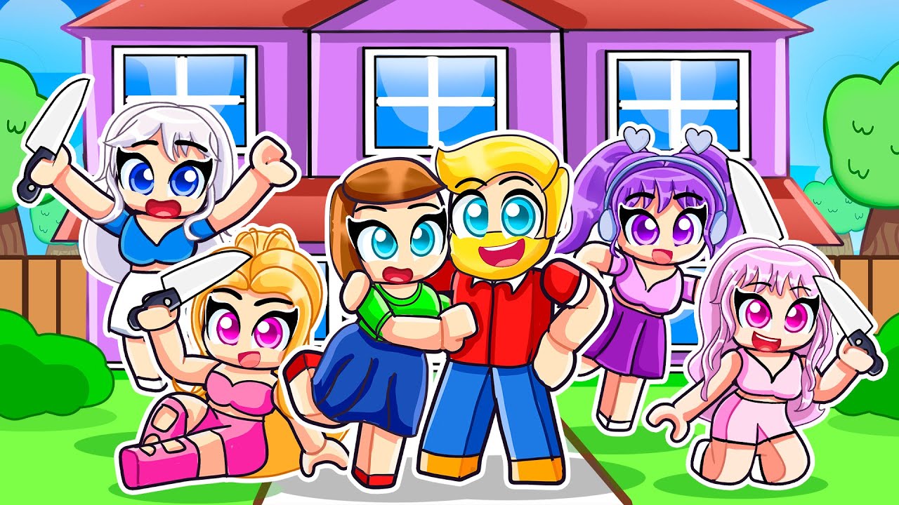 I Met MY CRAZY FAN GIRLS Family... (Roblox Brookhaven) - YouTube