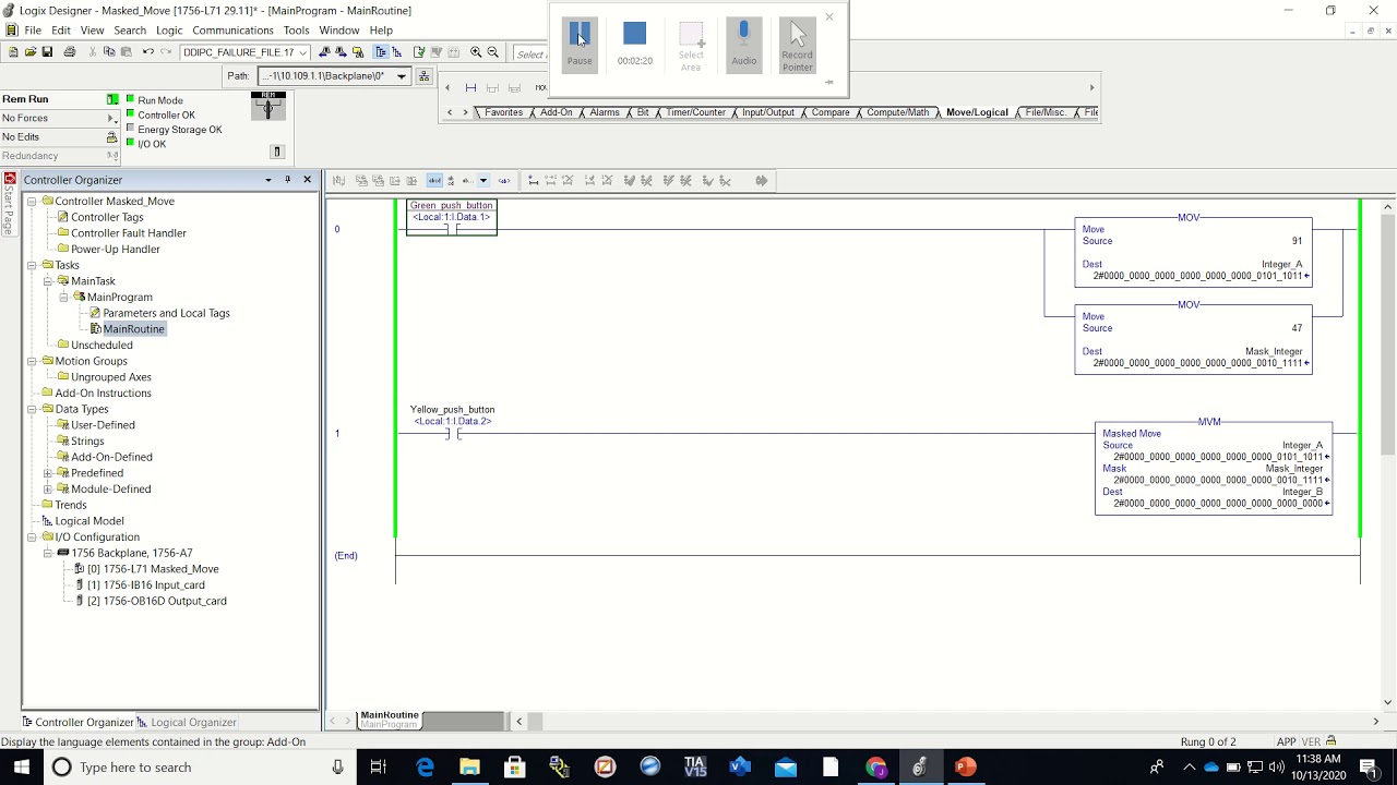 Masked Move in Studio 5000 video #14 - YouTube