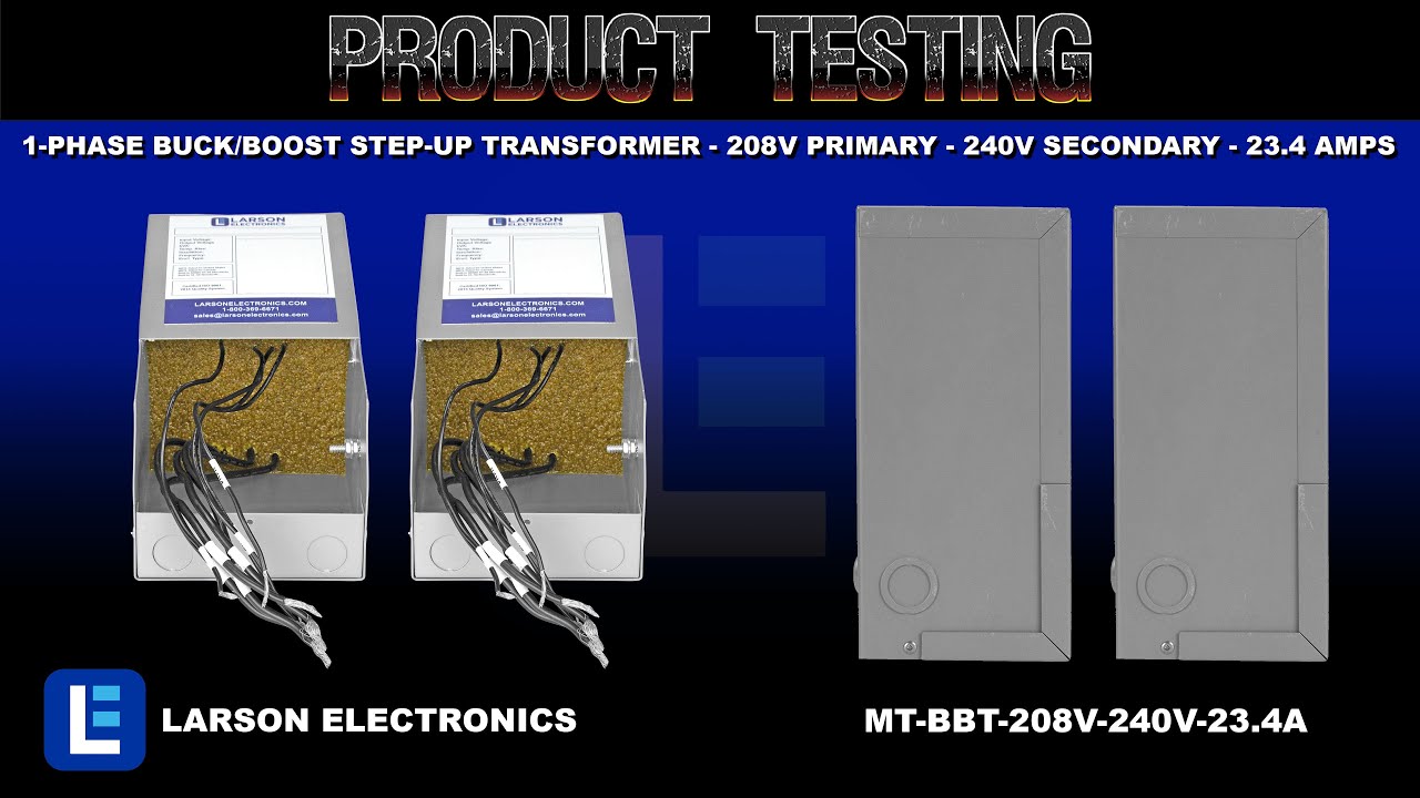 1-Phase Buck/Boost Step-Up Transformer - 208V Primary - 240V Secondary ...
