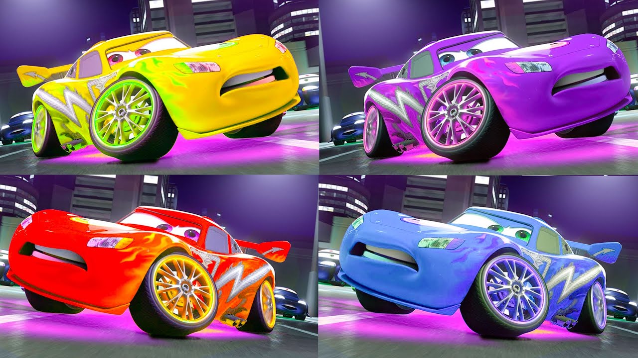 CARS 3 Lightning Mcqueen Learn Colors - Cars cartoon FUNNY Learn Colors ...