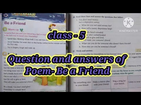 Question and answers of poem Be a Friend of class - 5/New English Ferry ...