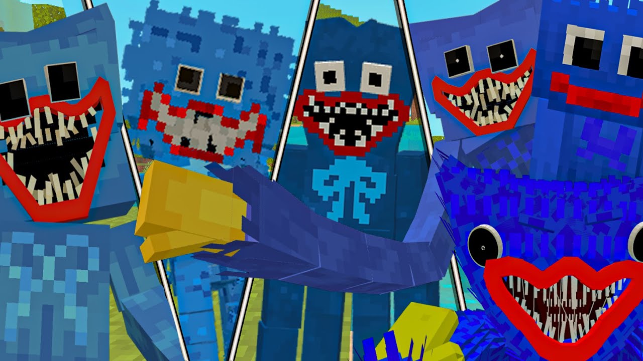 [Horror] Top Nightmare Huggy Wuggy Addons in minecraft pe - YouTube