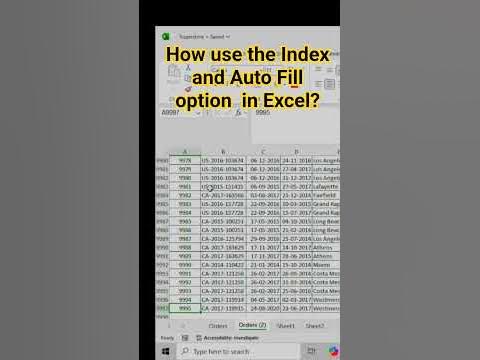 #excel #exceltips #exceltricks How to use the Autofill & Index Number in Excel - YouTube