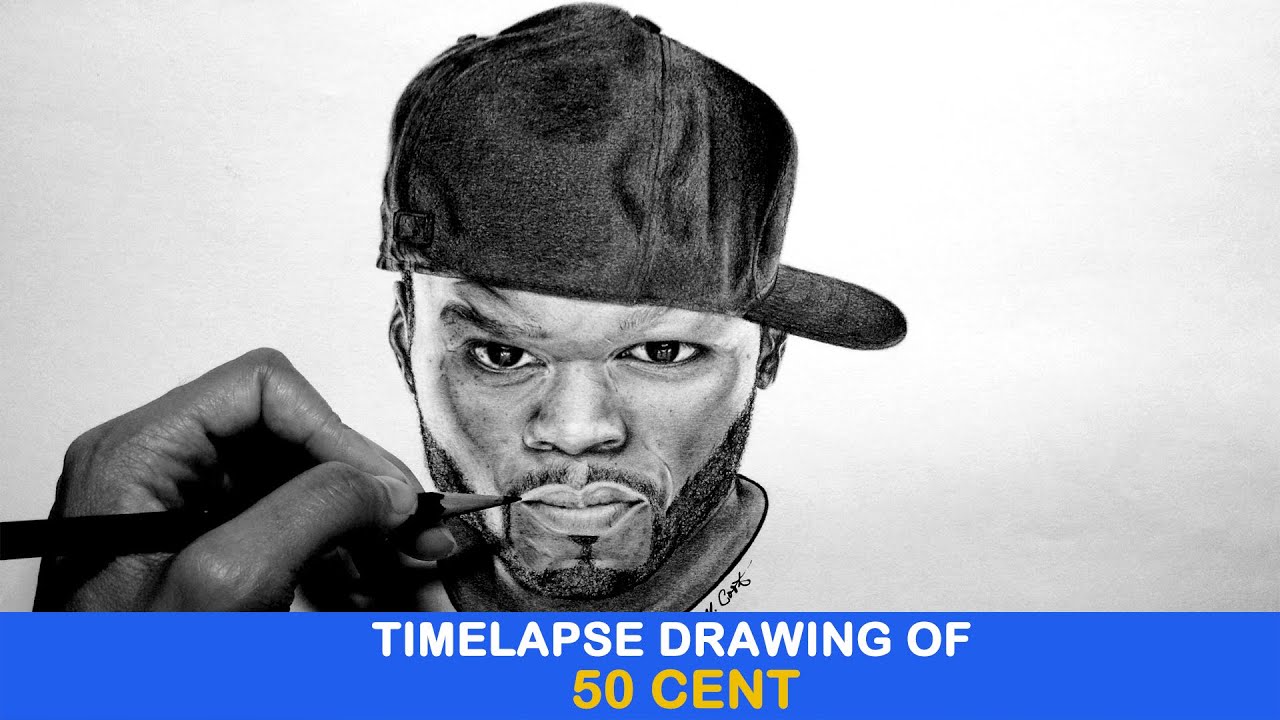 Timelapse drawing of 50 Cent - YouTube
