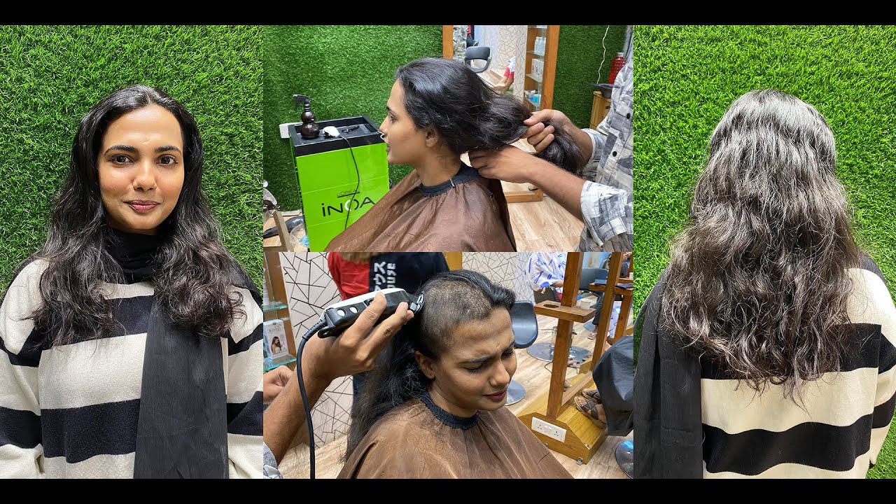 She wanted to feel the clippers – full head shave transformation ...