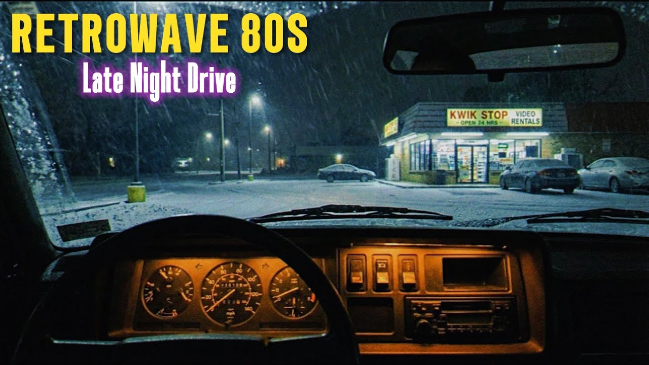 Synthwave Night Drive • Midnight Video Rental Stop • 80s Retro Music ...