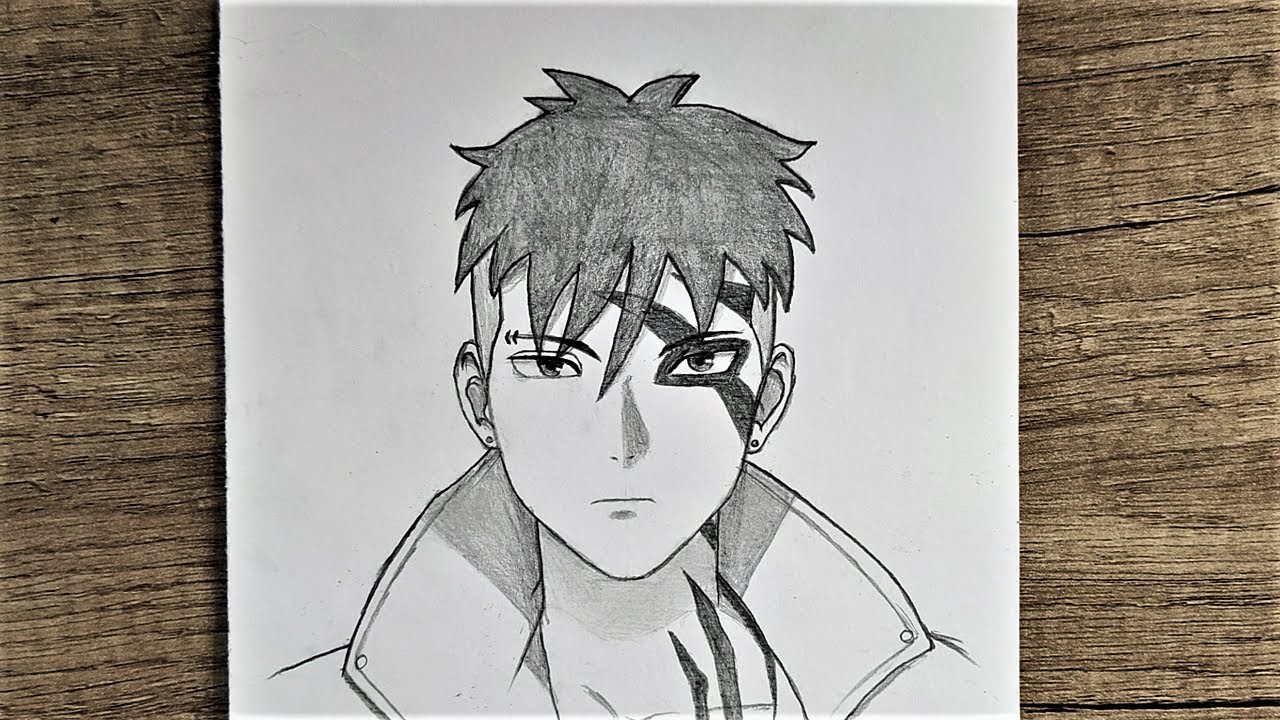 How to draw kawaki from boruto easy step by step | Anime drawing - YouTube