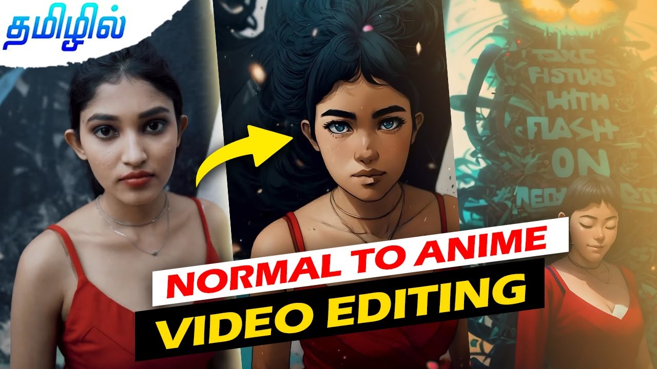 Normal video to anime cartoon video editing| தமிழில் | prequel cartoon ...